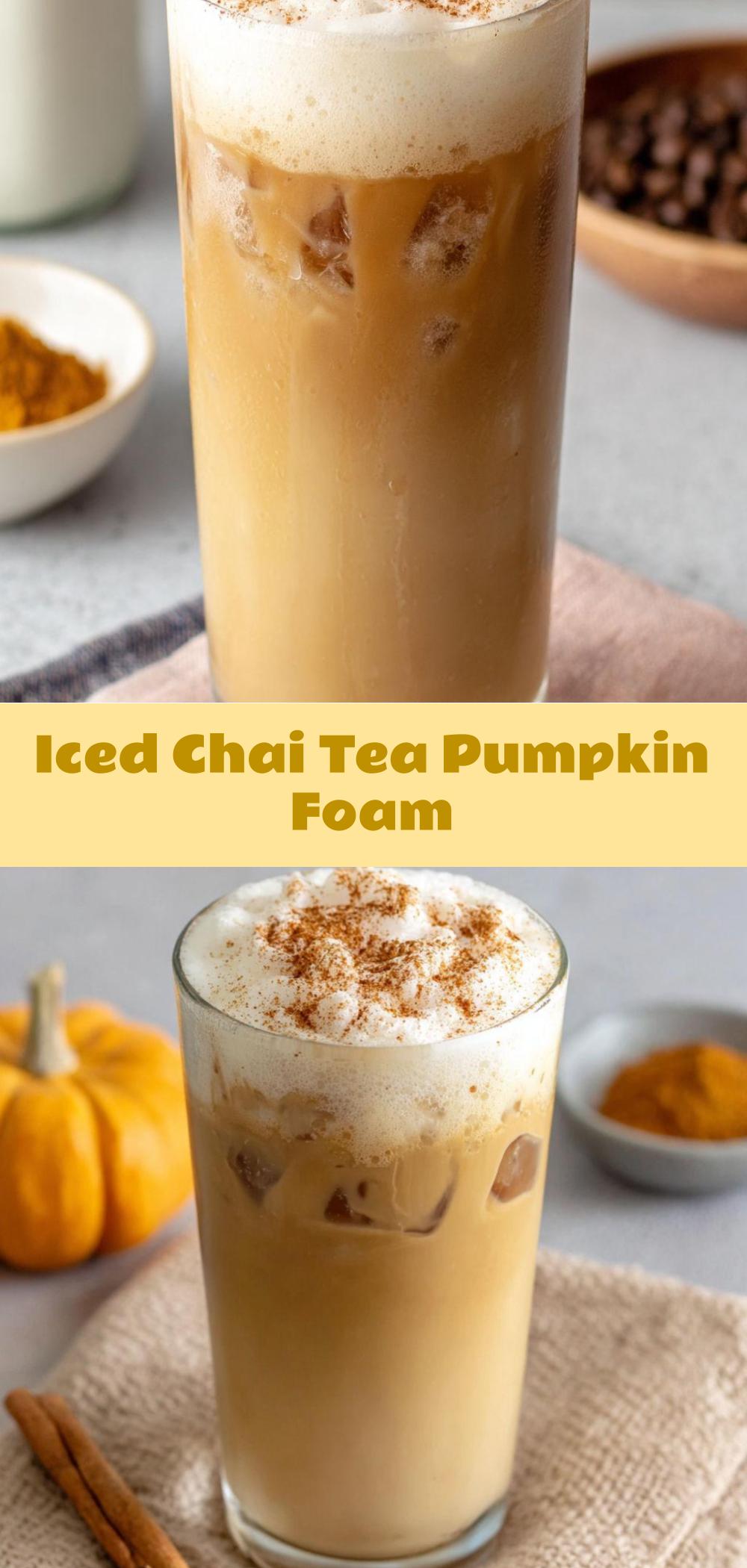 Iced Chai Tea Latte with Pumpkin Foam - recipes by racha