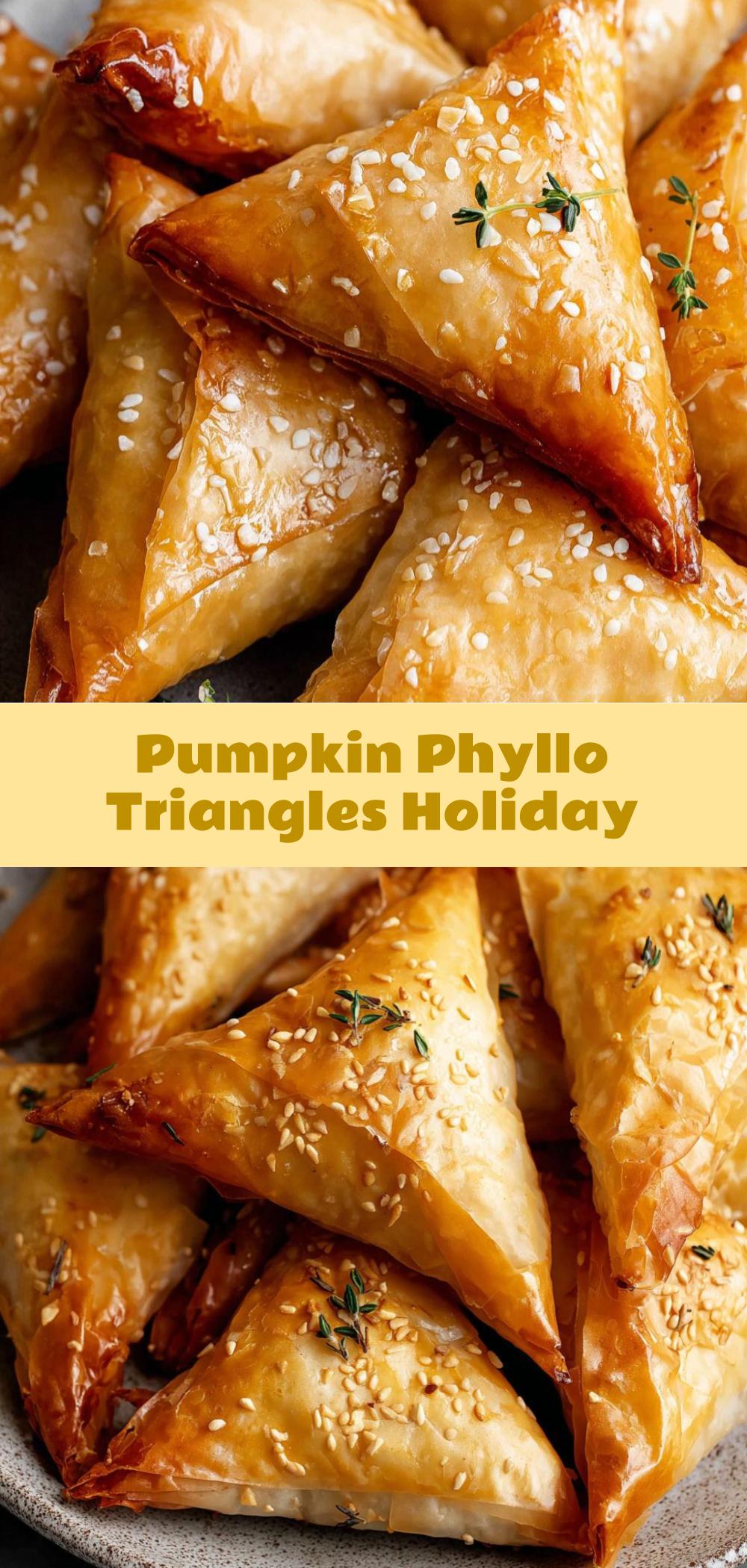 Delicious Pumpkin Phyllo Triangles for Holidays - recipes by racha