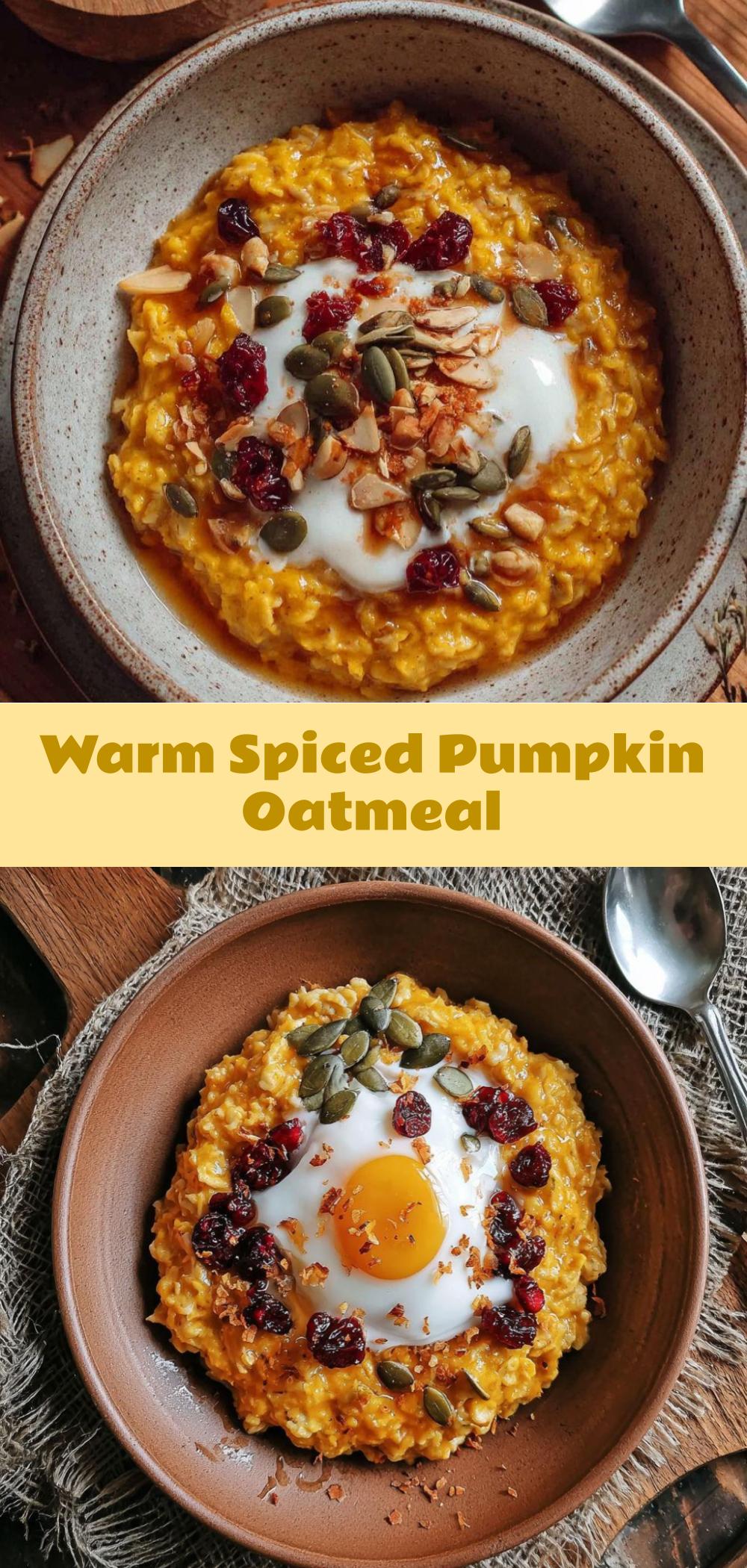 Creamy pumpkin oatmeal with warming autumn spices - recipes by racha