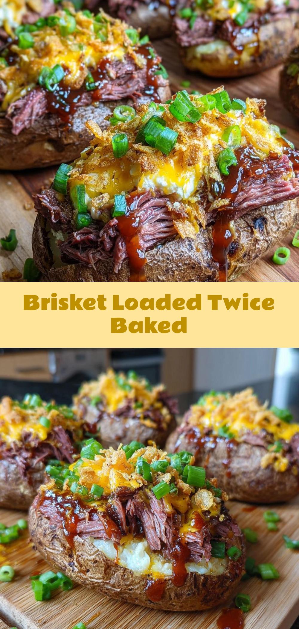 Loaded Twice Baked Potatoes with Brisket - recipes by racha